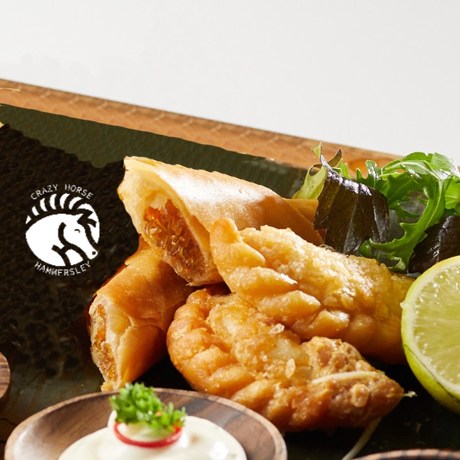Mini Mix – Spring Rolls & Curry Puffs – Crazy Horse Hammersley